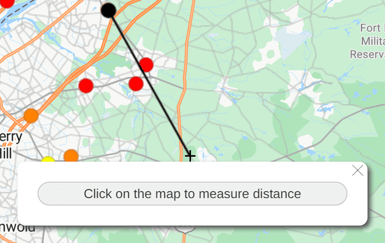 Distance Measurement Tool - Calculate Point to Point Distance on a Map
