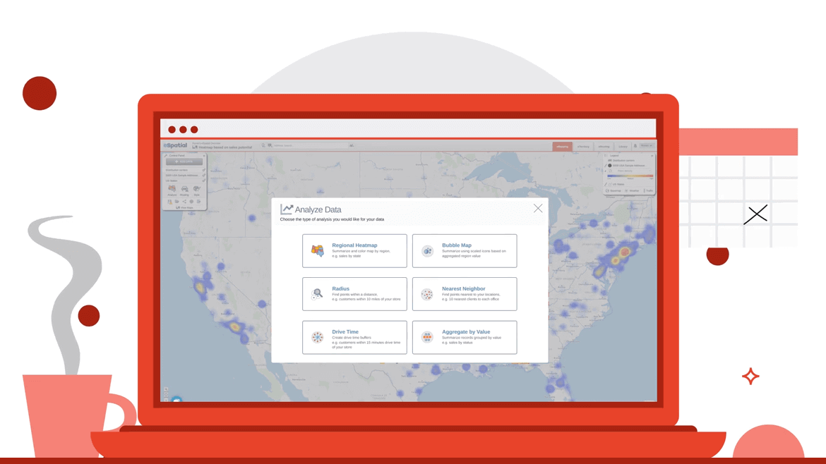 Mapping, routing and territory software for sales, marketing and ops